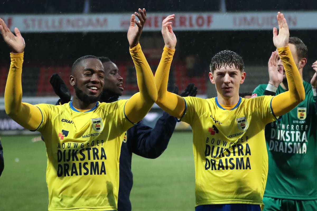 ? Henk de Jong en Mees Hoedemakers na afloop van Excelsior - SC Cambuur ...