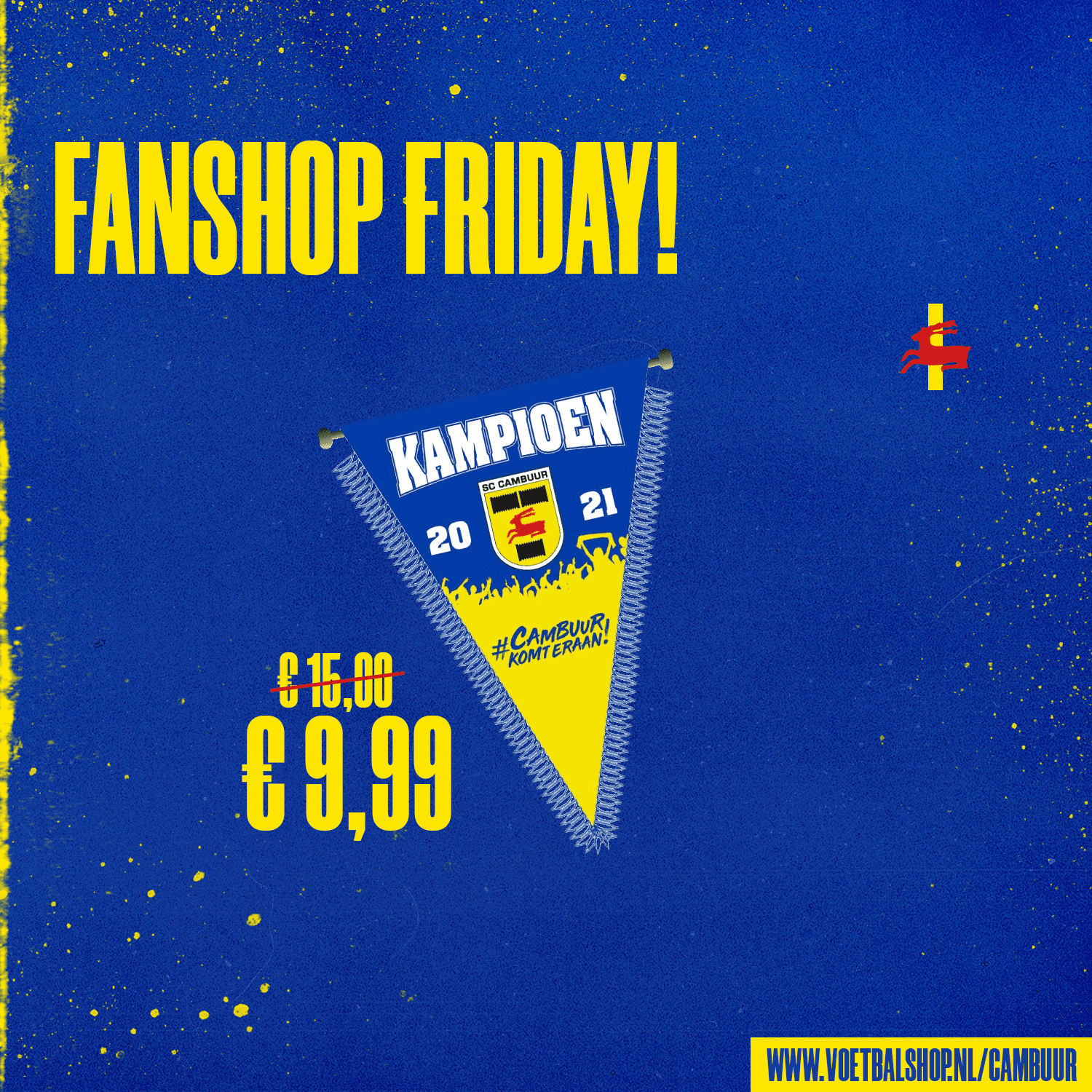 Fanshop Friday: SC Cambuur kampioenspuntvaan voor € 9,99 · SC Cambuur