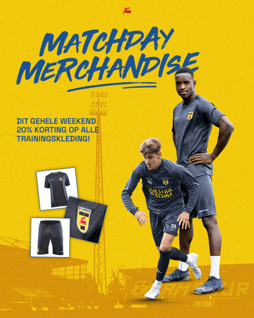 MATCHDAY Merchandise AZ - SC Cambuur: 20% korting op alle ...
